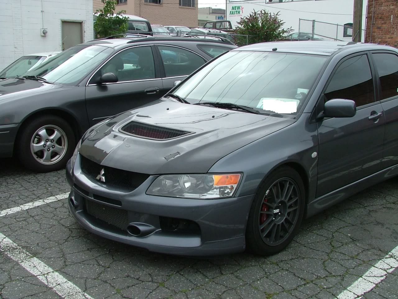 SR Factory OEM EVO 9 Style Carbon Bonnet For Mitsubishi EVO 7-9