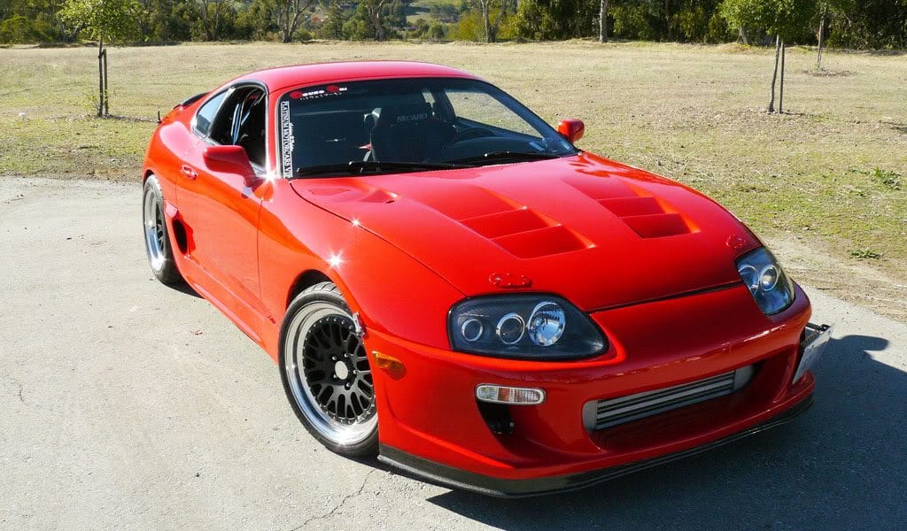 SR Top Secret Style Fiberglass Bonnet For Toyota Supra