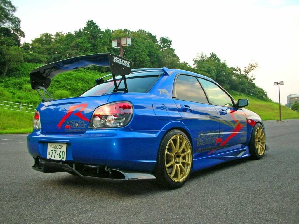 SR Voltex Style Carbon GT Spoiler For Subaru Impreza STI V7-10 -PP